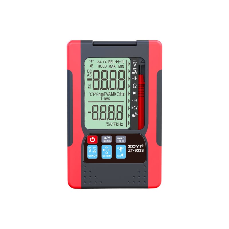 Pocket type digital multimeter with the flipped cover